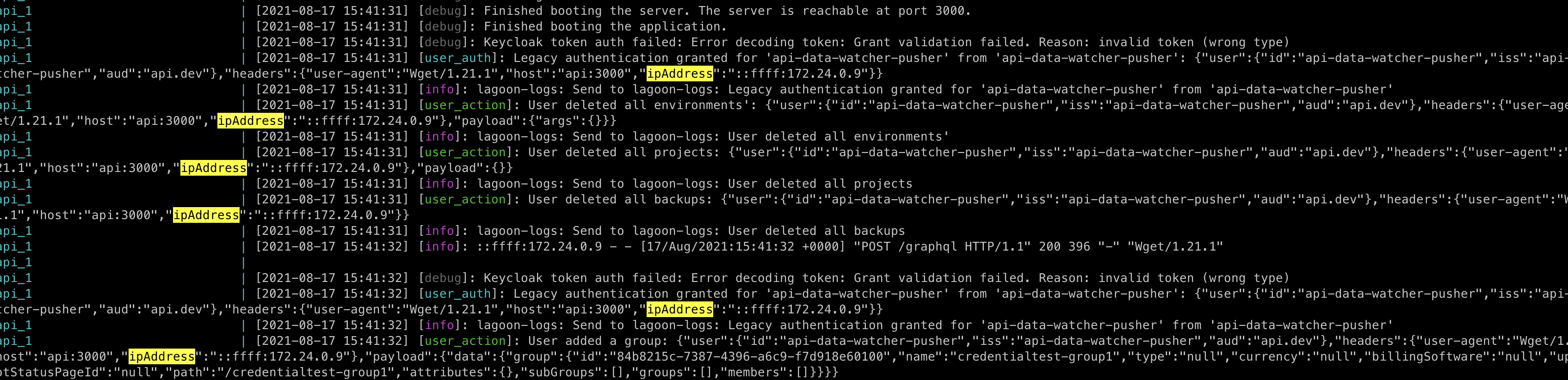 API request logs should include audit information · Issue #2807 · uselagoon/lagoon · GitHub