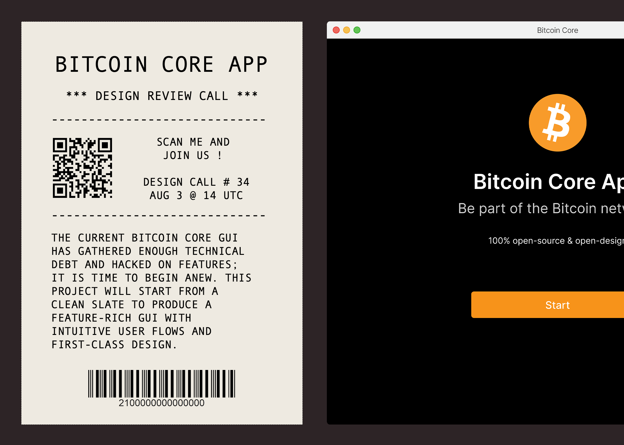 Bitcoin Core App Design Call #34 · Issue #351 · BitcoinDesign/Meta · GitHub
