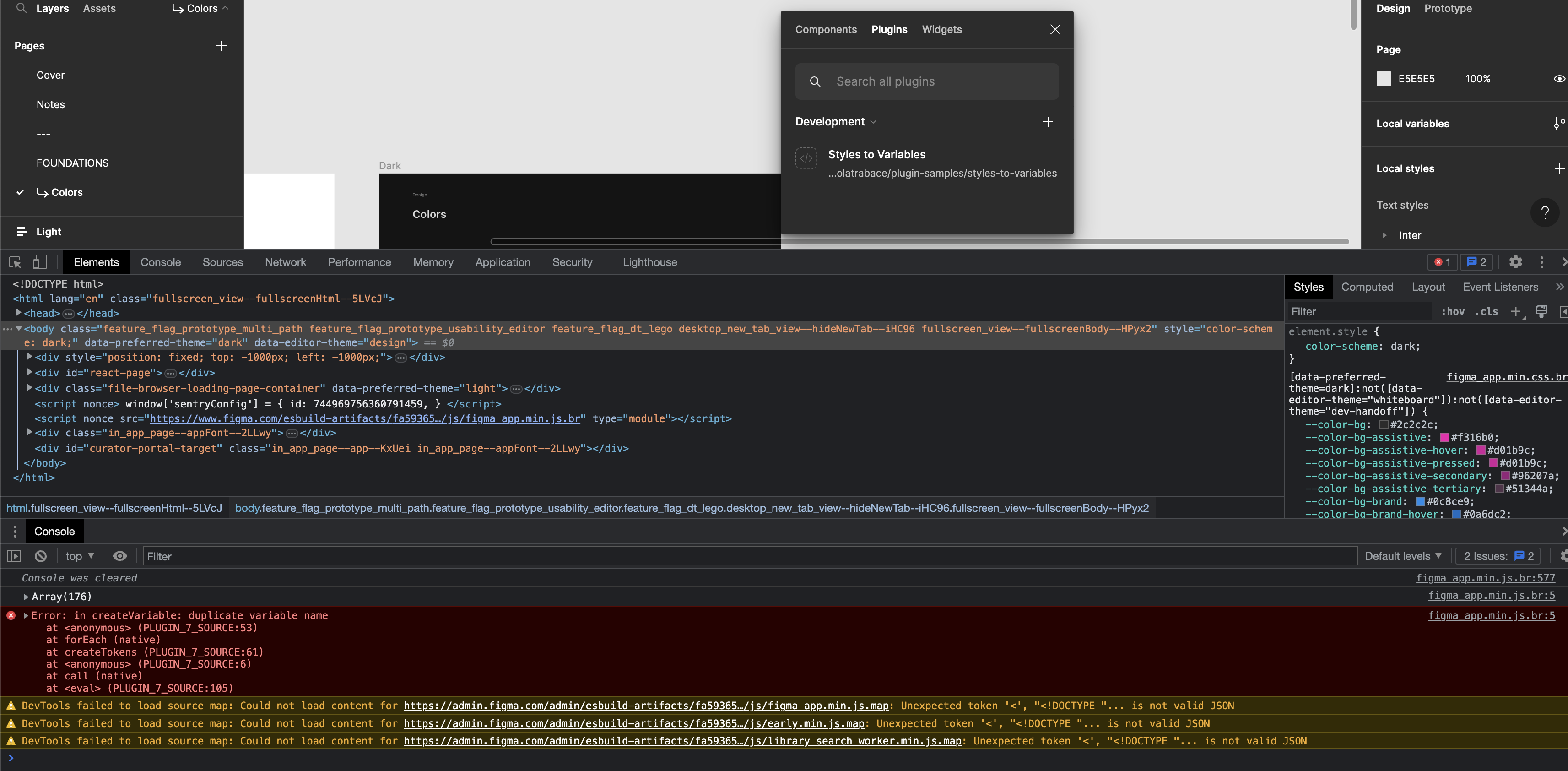 Styles-to-variables error · Issue #142 · figma/plugin-samples · GitHub