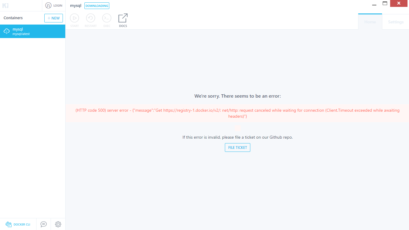 Error - Create container · Issue #3355 · docker/kitematic · GitHub
