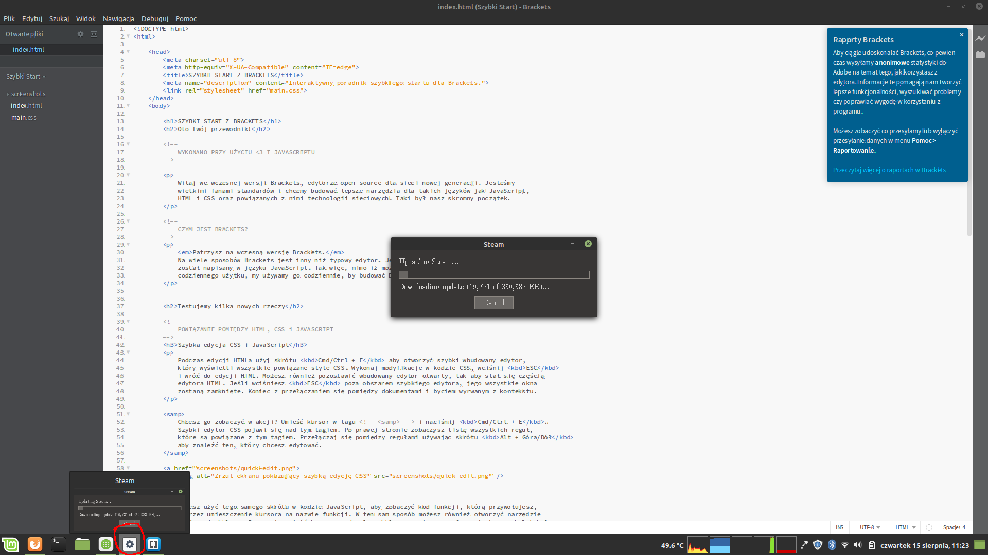 Flatpak package of the Brackets from flathub doesn't have a icon. · Issue #8795 · linuxmint ...