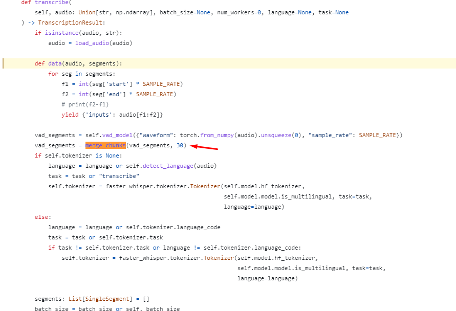 Long segments around 30 seconds. · Issue #362 · m-bain/whisperX · GitHub