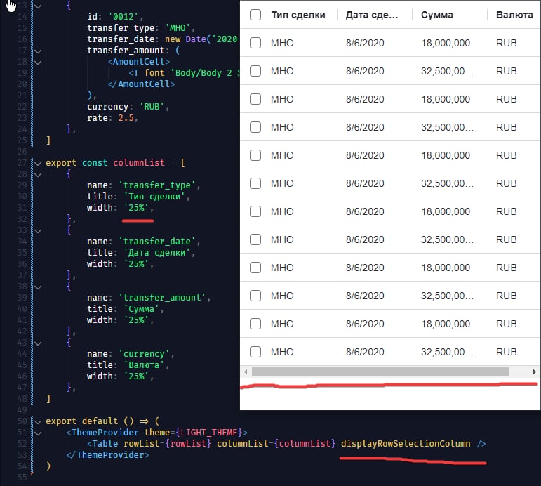 Table - столбец с чекбоксами не учитывается при расчете ширины столбцов в процентах · Issue #388 ...