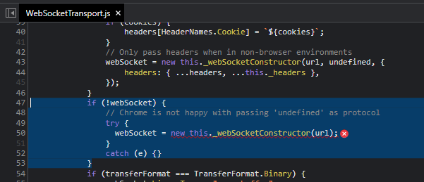 Typescript Signalr Client Reduce Error Logging For Failed Connection