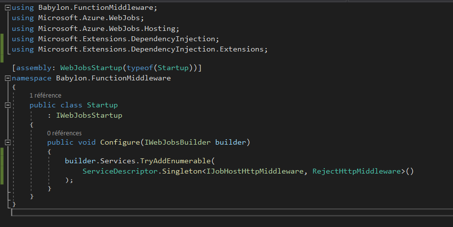 [Feature Request] Allow usage IJobHostHttpMiddleware in C# functions ...