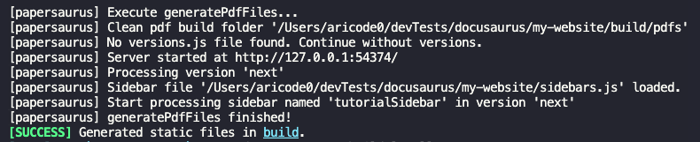 No pdf is generated · Issue #2 · simologos/docusaurus-plugin-papersaurus · GitHub