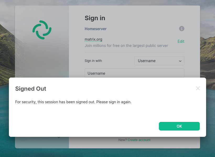 For security, this session has been signed out. · Issue #10401 · matrix-org/synapse · GitHub