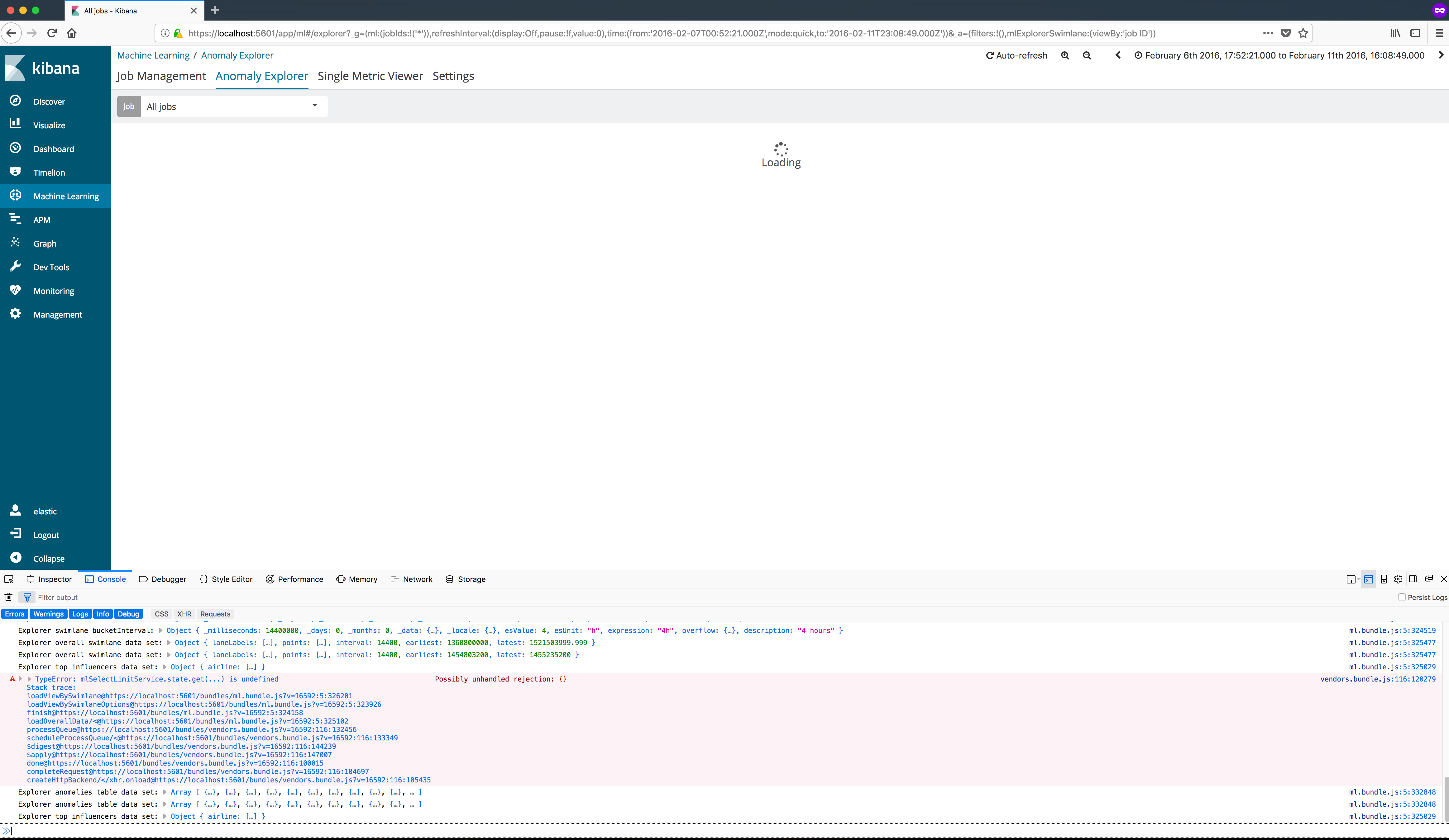 [ML] Anomaly explorer not loading throws TypeError undefined · Issue #18454 · elastic/kibana ...