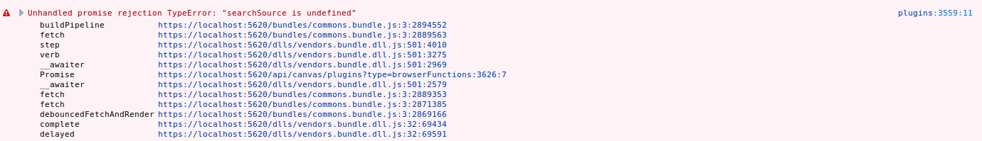 Using auto refresh interval is throwing searchSource undefined error · Issue #28400 · elastic ...