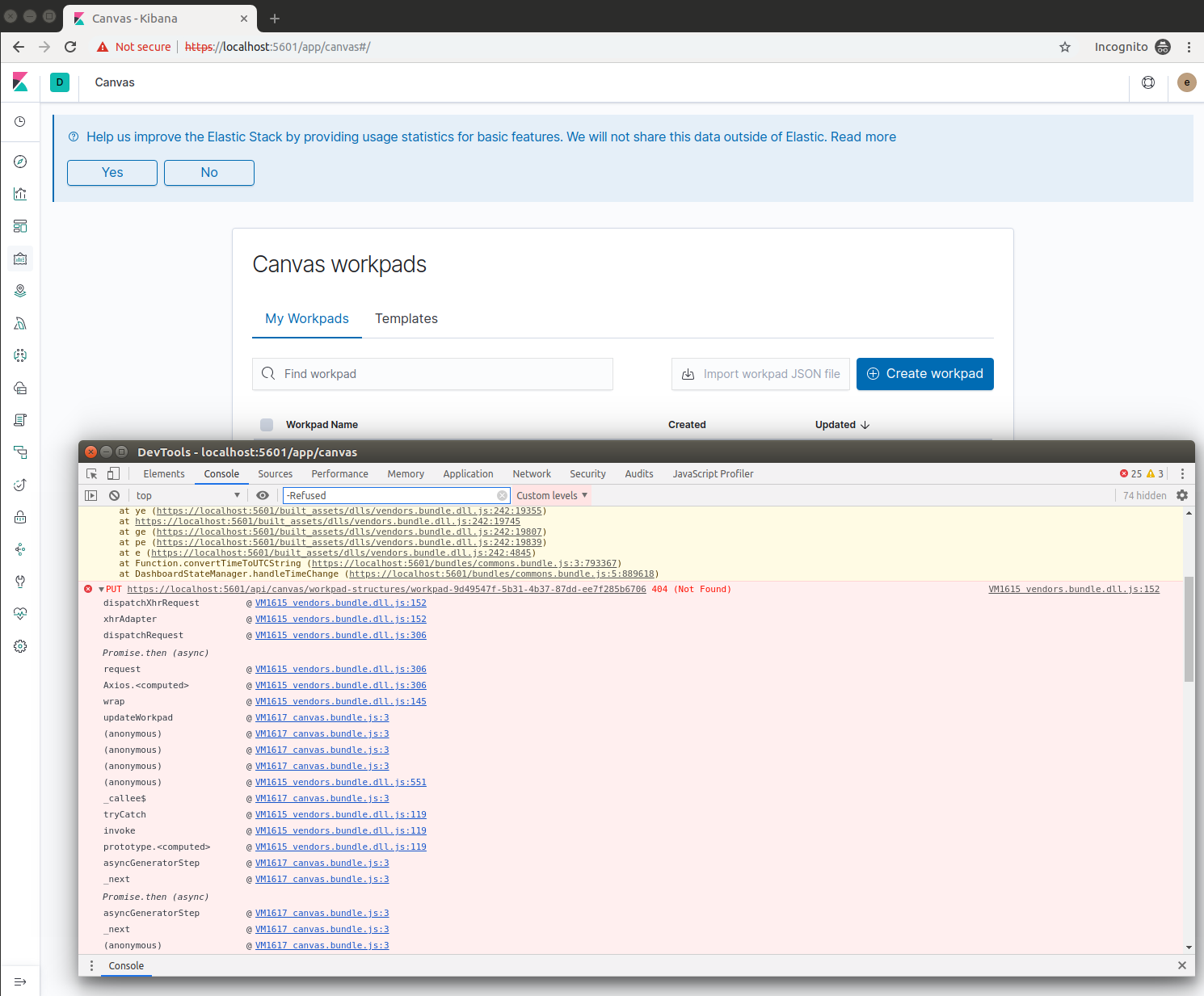 [Canvas] Navigating to canvas app is throwing an error could not update workpad · Issue #37447 ...
