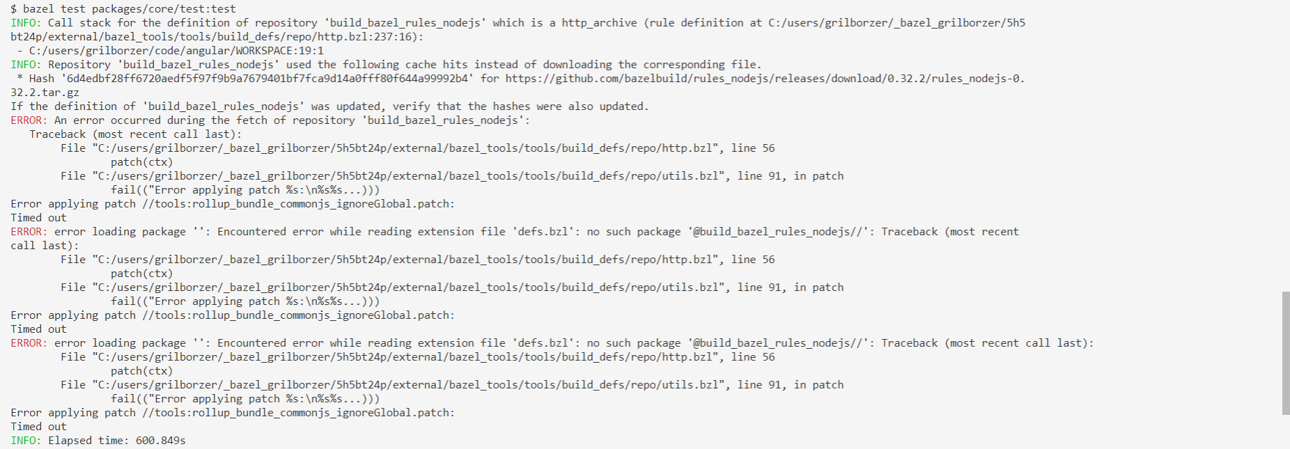 Contributing: Bazel build never finishing/ way too slow · Issue #30251 · angular/angular · GitHub