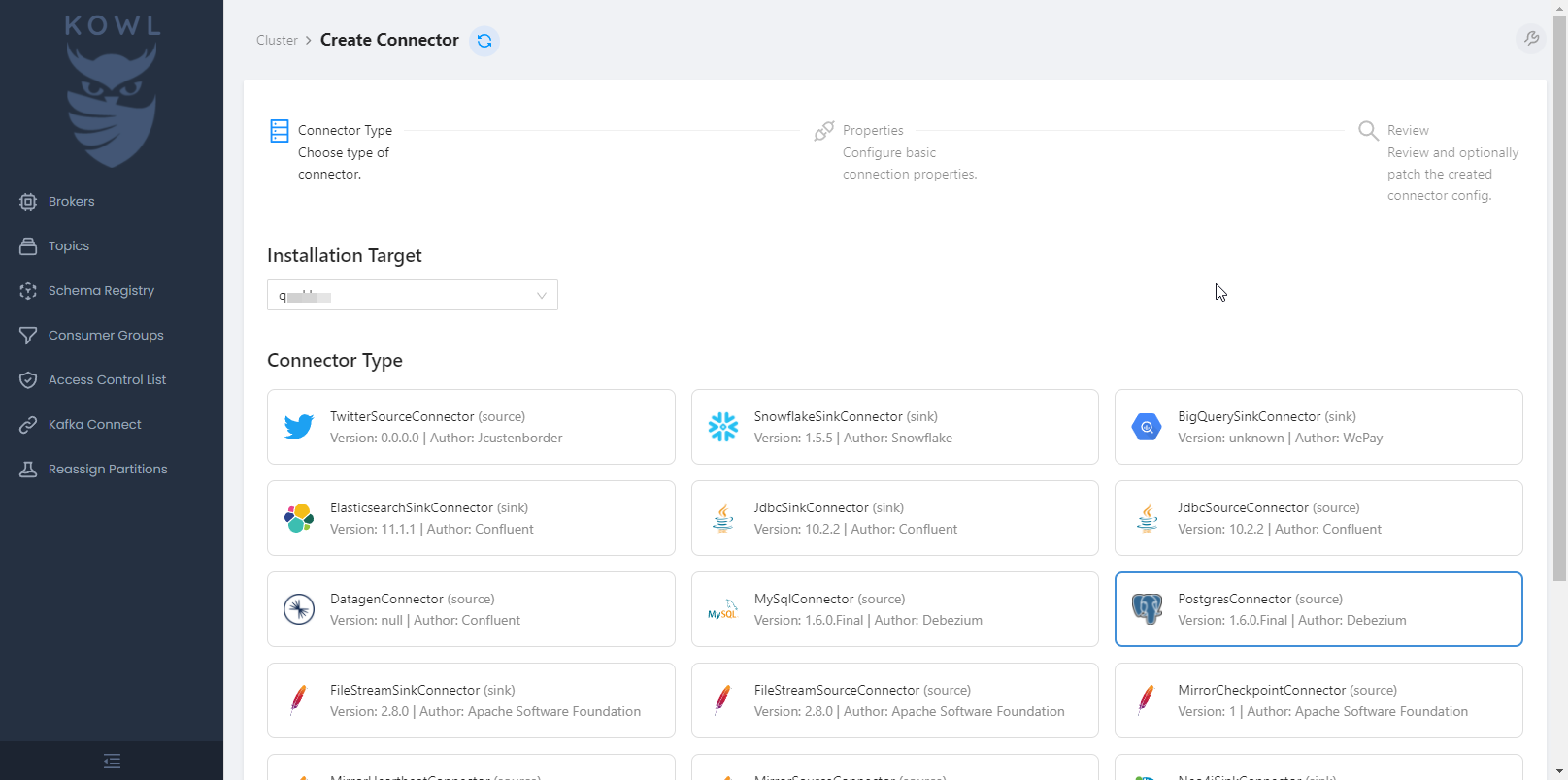 Add support for creating Kafka connectors via Kowl · Issue #249 ...