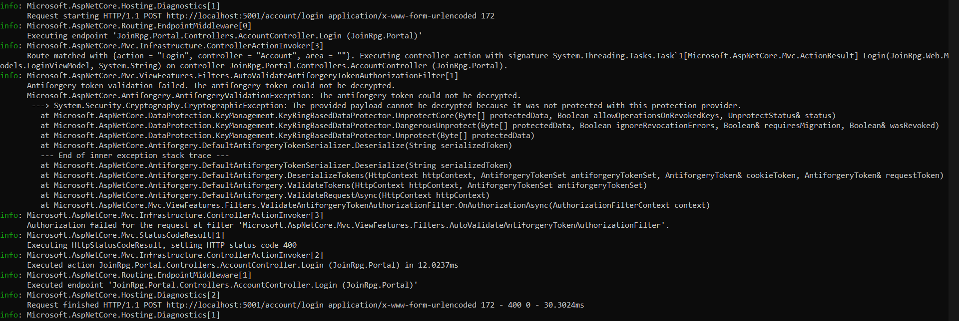 Make error about anti-forgery token less scary · Issue #231 · joinrpg/joinrpg-net · GitHub