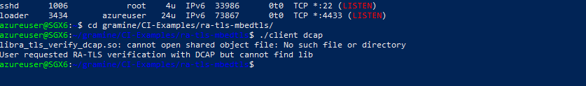 Unable to run ra-tls-mbedtls example · Issue #448 · gramineproject ...