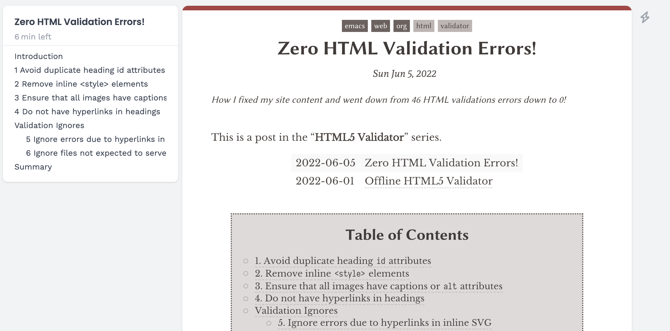 Enabling this extension on my blog breaks the sub-heading detection and thus the TOC · Issue #24 ...