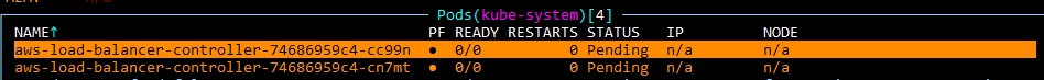 AWS EKS Fargate aws-load-balancer-controller endless pending state pod · Issue #832 · aws/eks ...