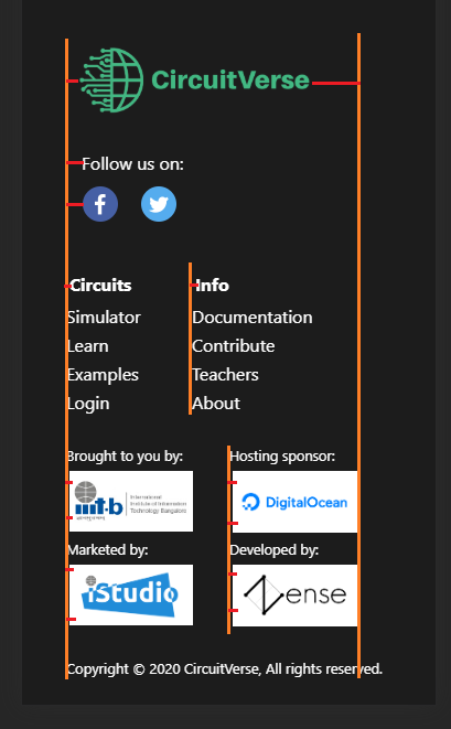 Footer Elements not centered · Issue #1045 · CircuitVerse/CircuitVerse · GitHub