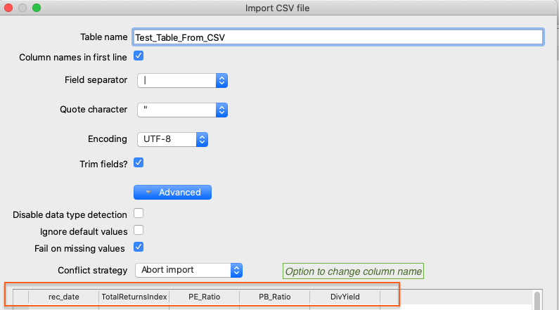 Import table from CSV file : Option to change column names · Issue #2540 · sqlitebrowser ...