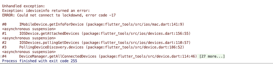 Ideviceinfo Returned An Error Error Could Not Connect To Lockdownd Error Code 8 · Issue