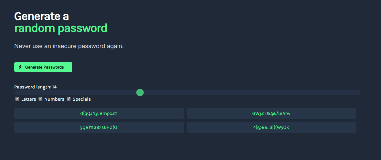 GitHub - ramiinberg/password-generator: Password generator
