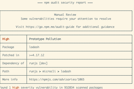 一个high vulnerabilities: lodash版本不满足 >=4.17.12 · Issue #2724 · PanJiaChen/vue-element-admin · GitHub