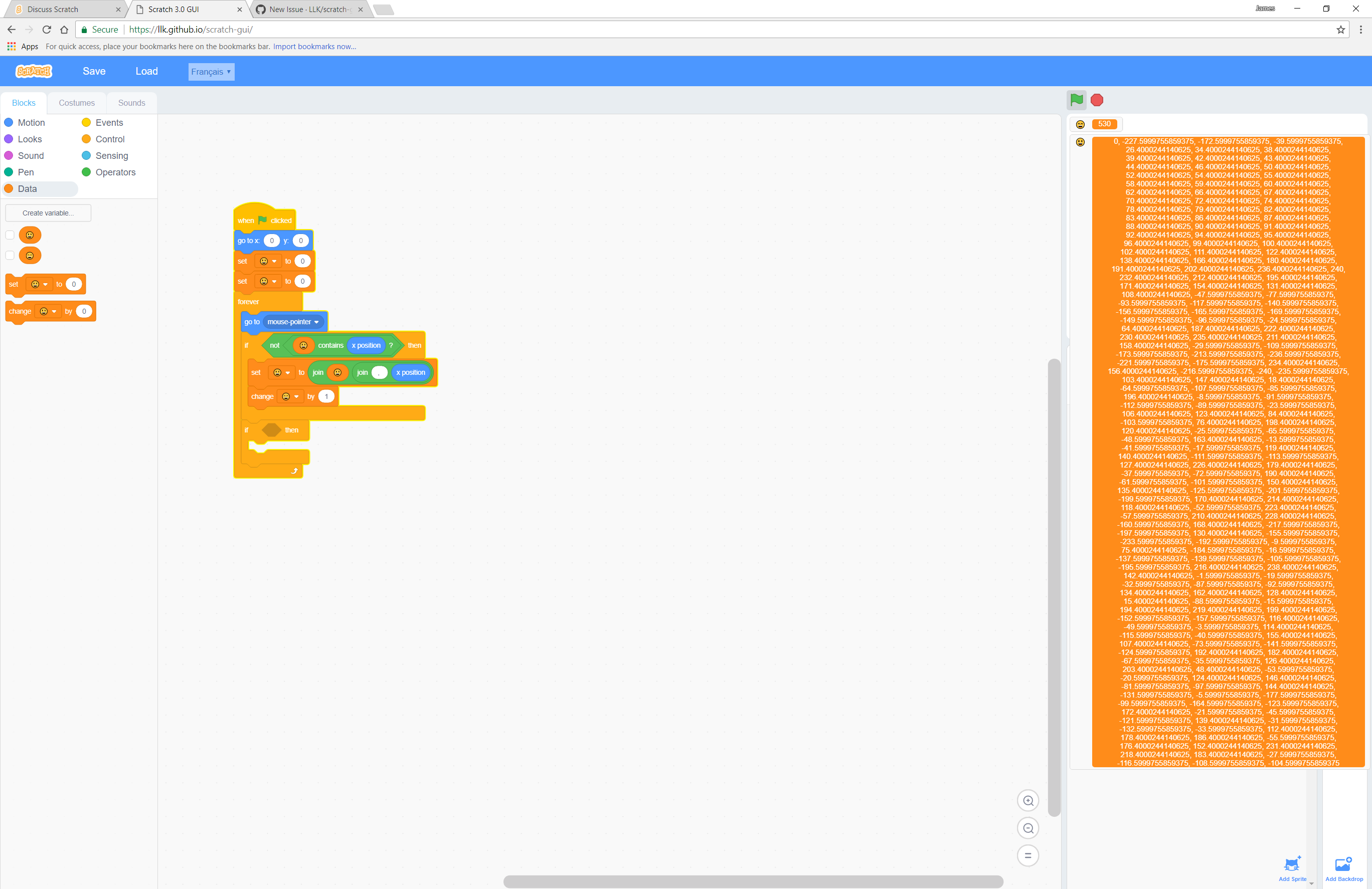 Reporters can overflow stage · Issue #684 · scratchfoundation/scratch-gui · GitHub