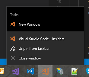 Allow user to create Tasks with the Windows 'Jump List' functionality ...