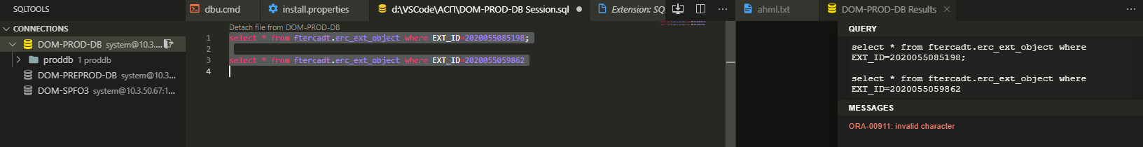 Unable to run more than 1 query at a time - OracleDB · Issue #350 · mtxr/vscode-sqltools · GitHub