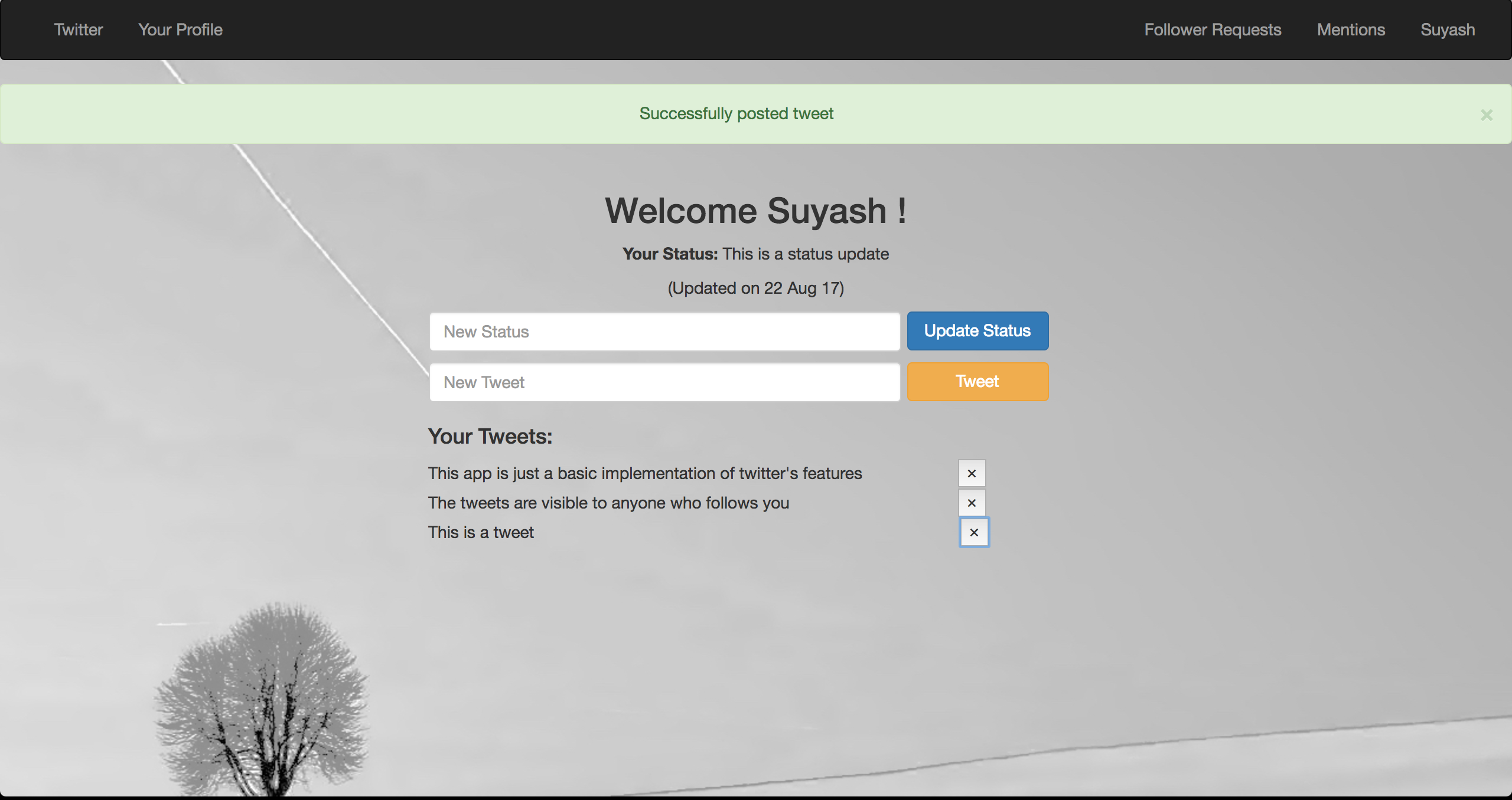 Github Sushinoyatwitter Clone Bird A Clone Of Twitter Written Using Ruby On Rails