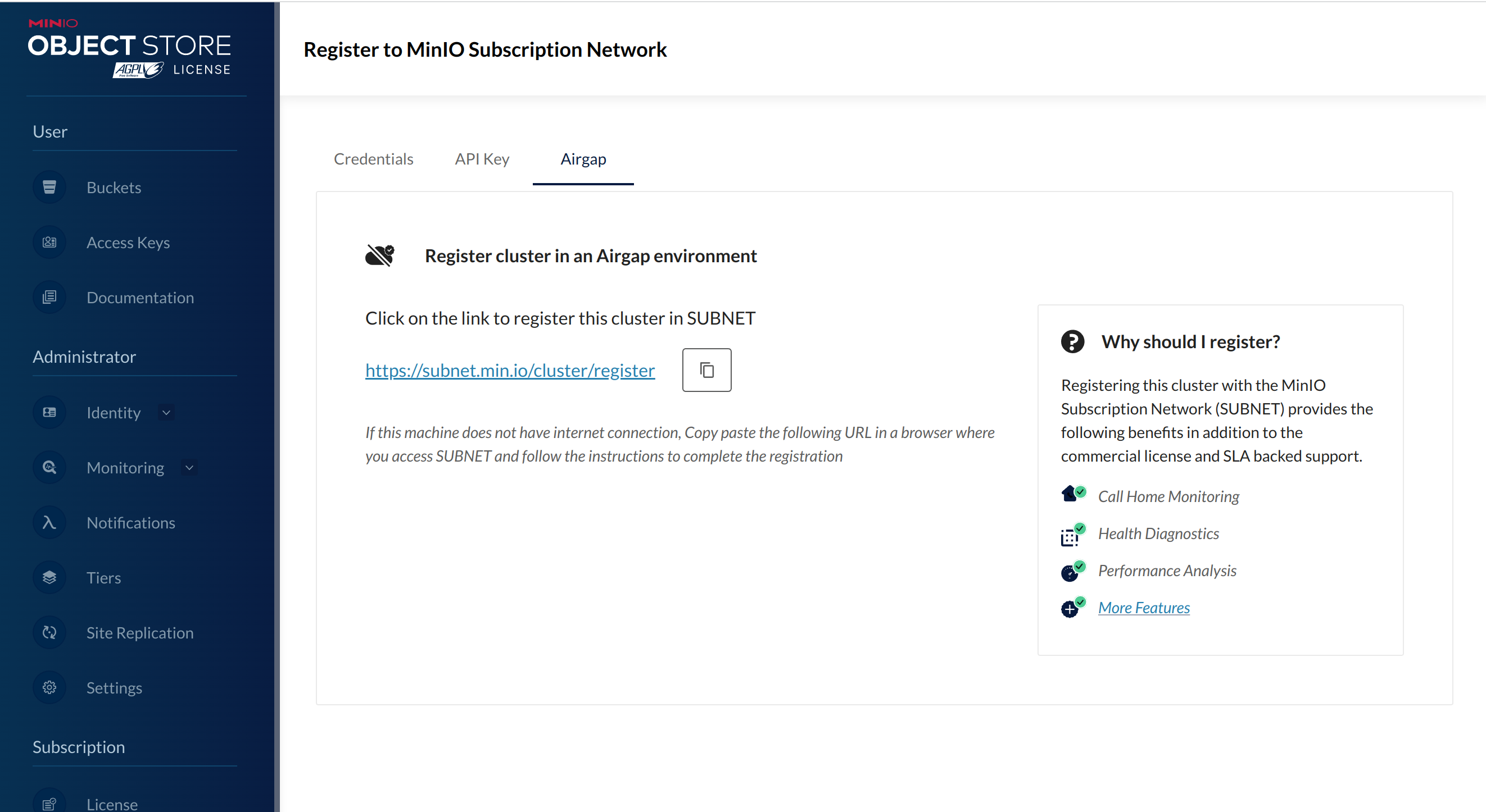 update airgap registration steps and instructions by prakashsvmx · Pull Request #2463 · minio ...