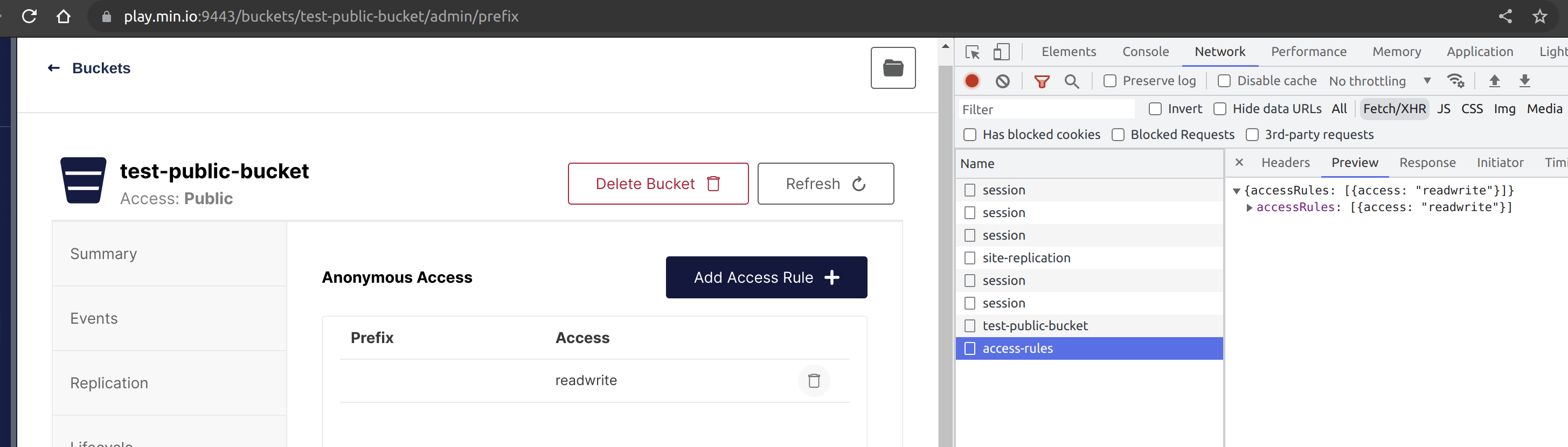Bucket Access Rules Not Displayed In Latest Minio Console · Issue 2819 · Minio Console · Github