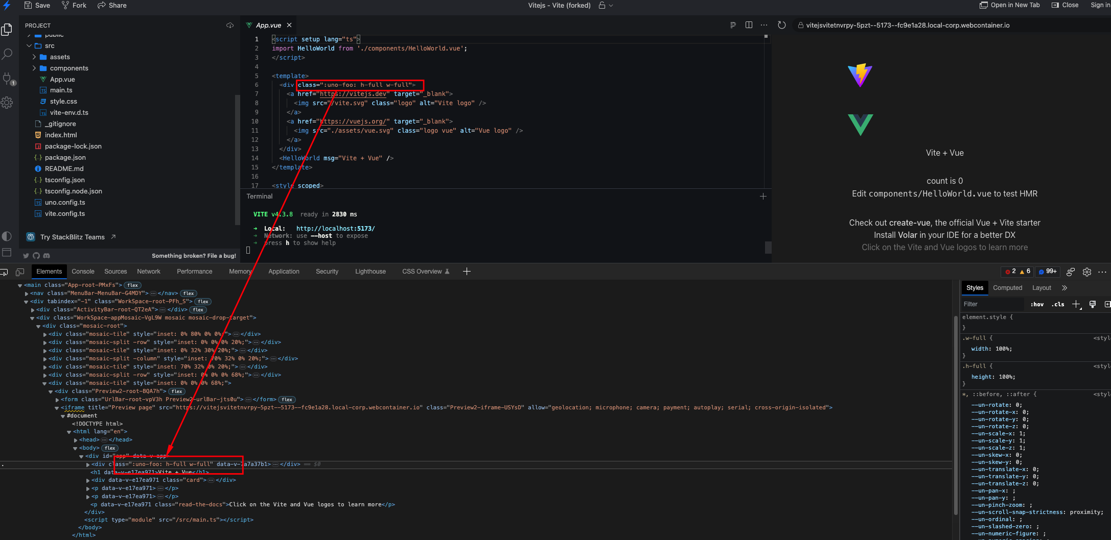 Custom class name isn't work with vite & vue-ts · Issue #2668 · unocss ...