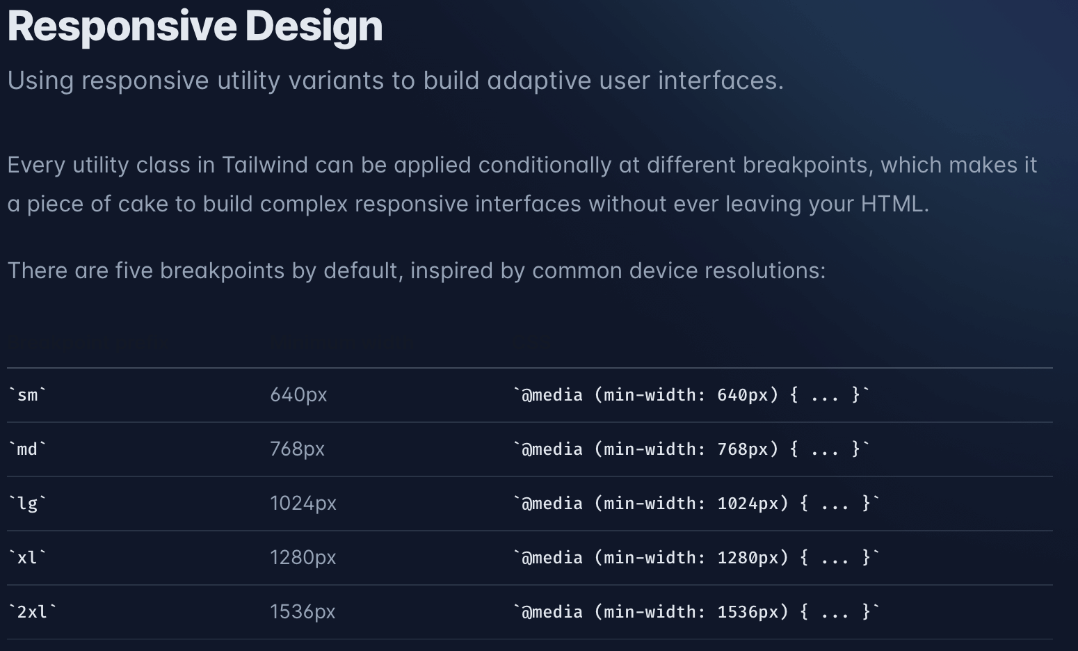 Responsive Design Mdx In Dark Mode · Issue 1074 · Tailwindlabs · Github