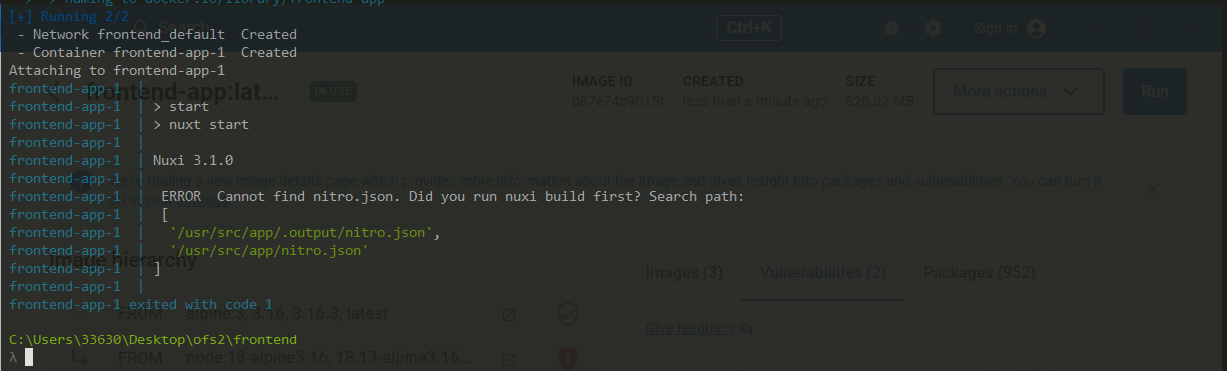 Cannot find nitro.json after build inside Docker · Issue #14433 · nuxt/nuxt · GitHub