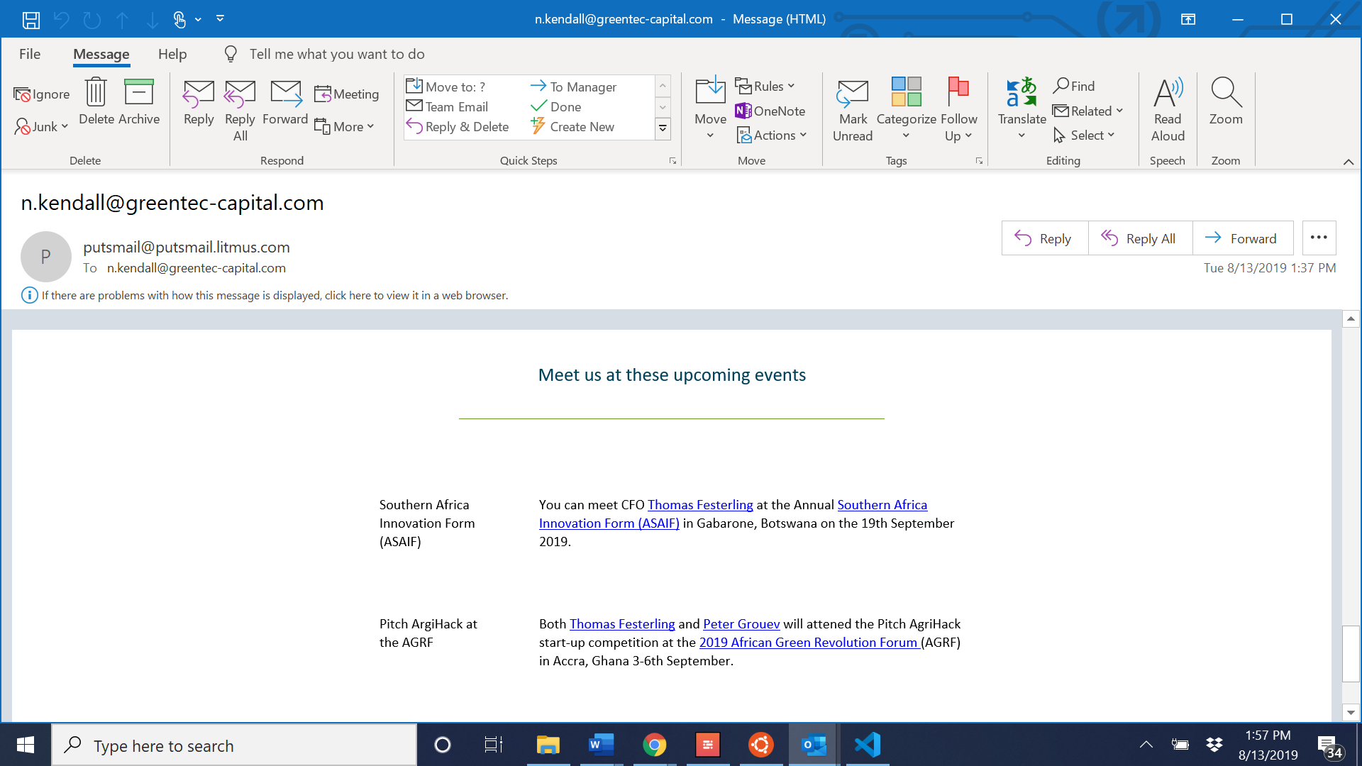 Section not rendered in Outlook 365 when sending via Mailjet, renders with putsmail and ...