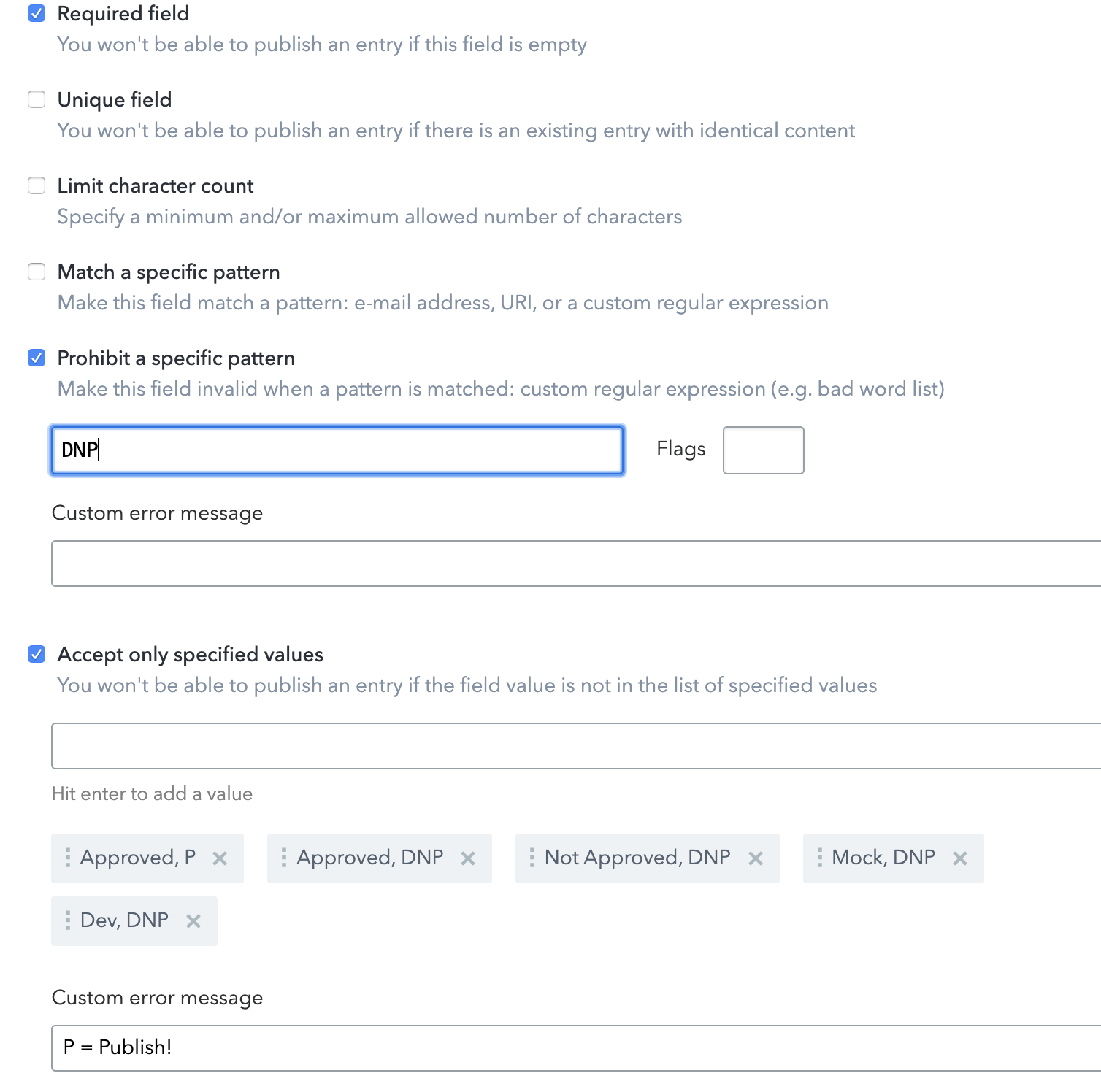 SDK edit entry doesn't appear to support prohibitRegexp · Issue #183 · contentful/contentful.net ...