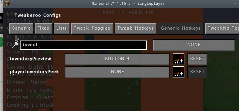 Tweakeroo FreeCamera Inventory Viewing Doesn't Work Properly · Issue #2 · plusls/MasaGadget · GitHub