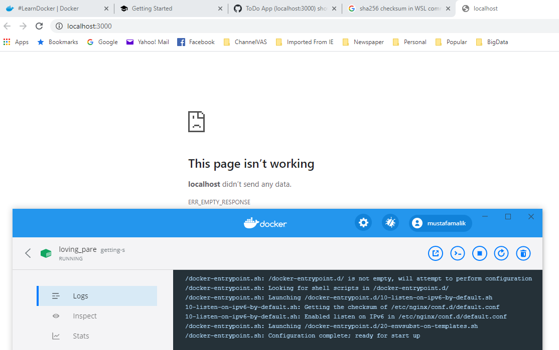 ToDo App (localhost:3000) shows no UI in Browser · Issue #9 · docker/getting-started · GitHub