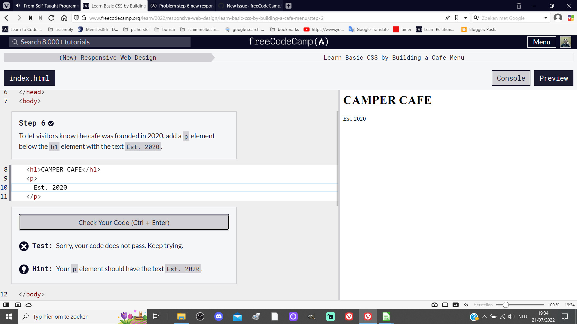 Problem step 6 new responsive web design? CAMPER CAFE · Issue #46978 ...