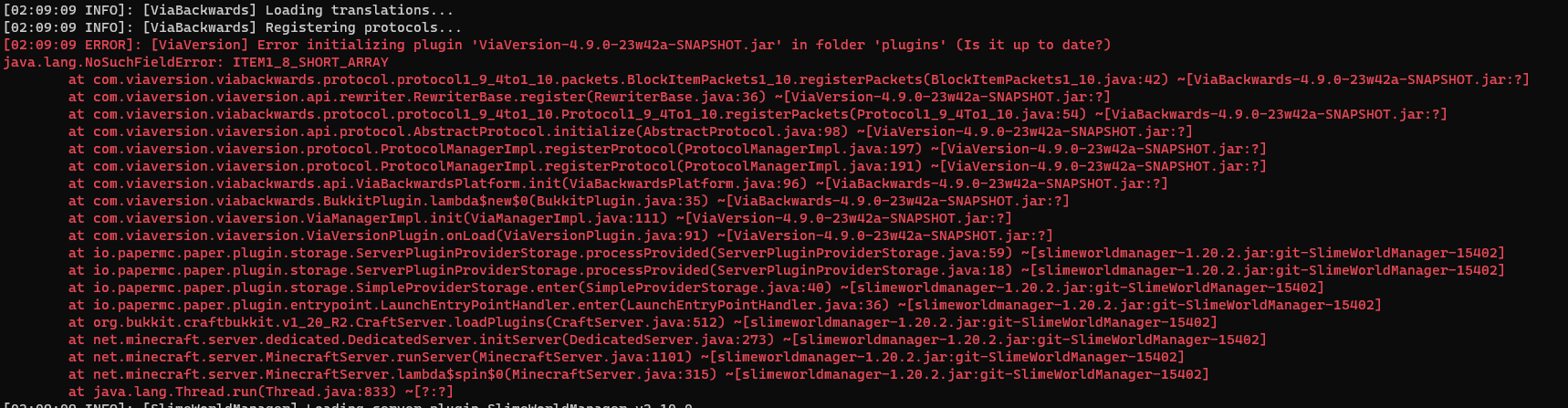 Clean install, can´t join with older than 1.20.2 versions · Issue #607 · ViaVersion/ViaBackwards ...