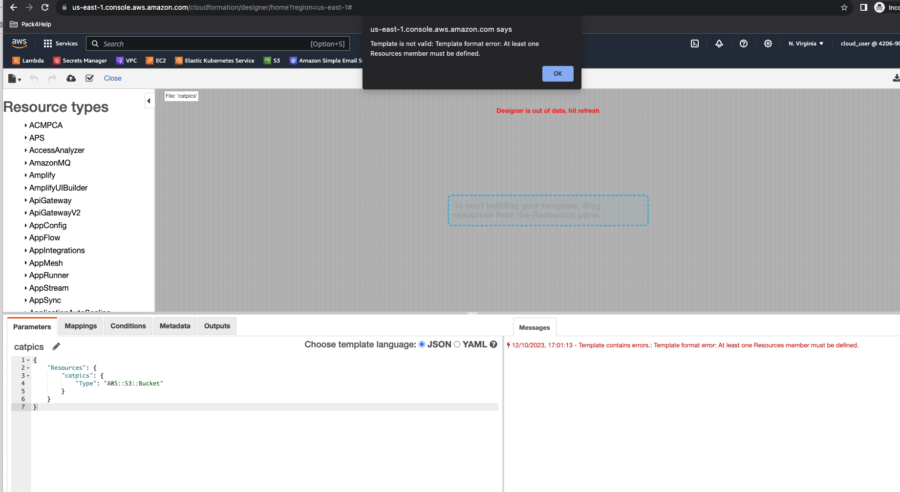 Template Is Not Valid · Issue 12 · Acloudguru Resources Course Certified Solutions Architect