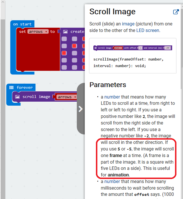 Scroll Image shows wrongly when changing first parameter to -5 · Issue ...