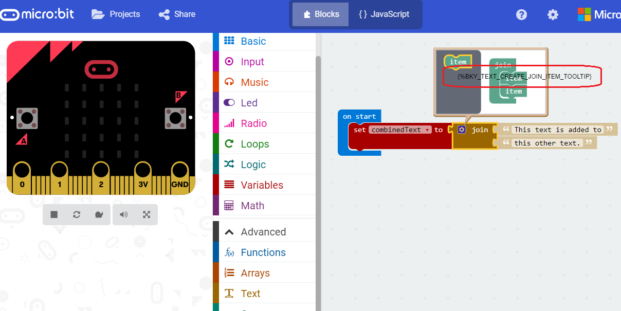 The instruction of item on block "join" is not clear · Issue #3949 · microsoft/pxt · GitHub