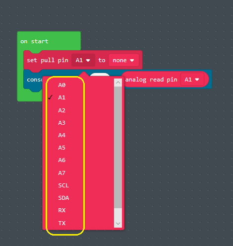 These two blocks don't have same selection menus · Issue #681 · microsoft/pxt-adafruit · GitHub