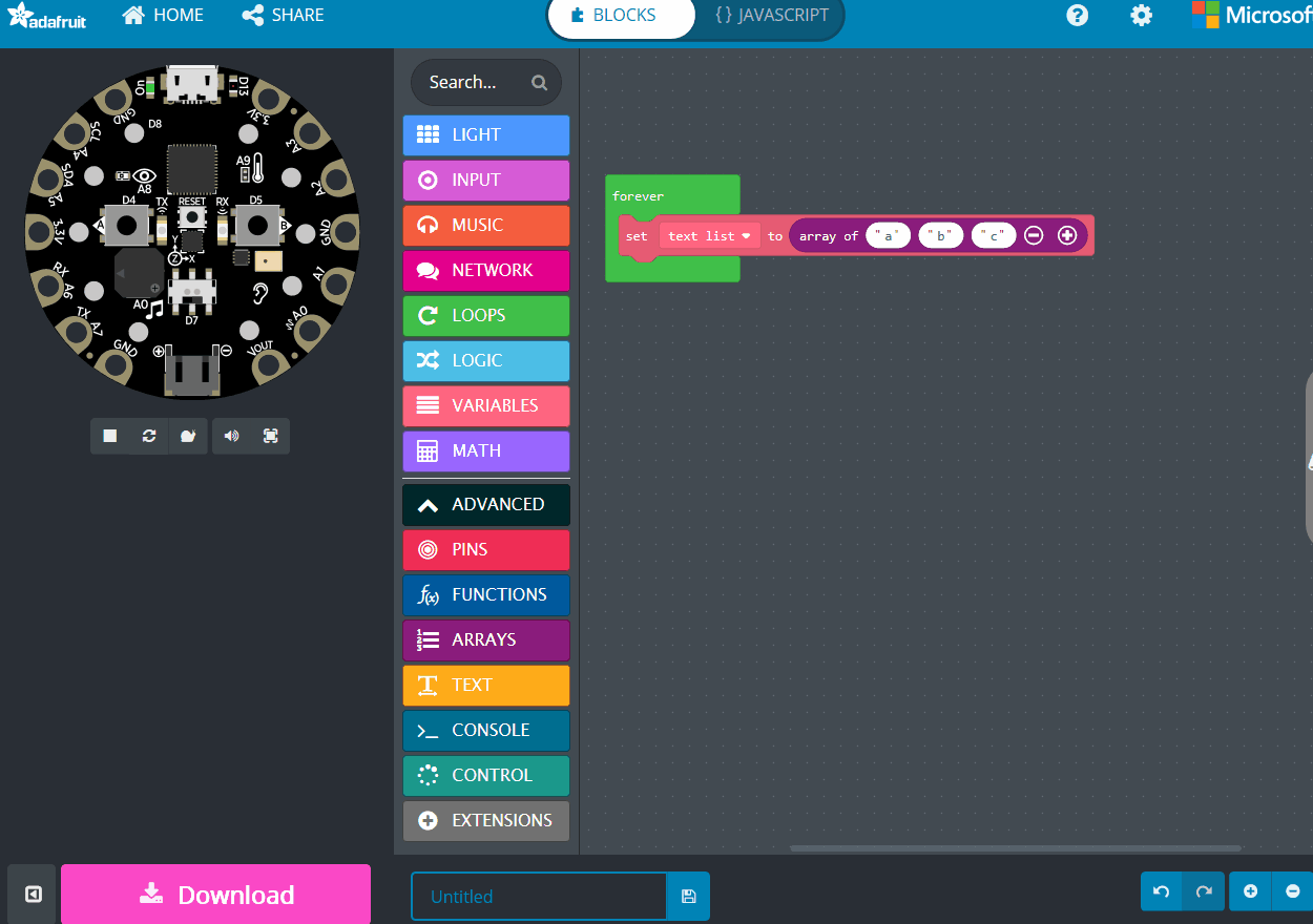 After dragging out the items block, it can't be put back · Issue #728 · microsoft/pxt-adafruit ...