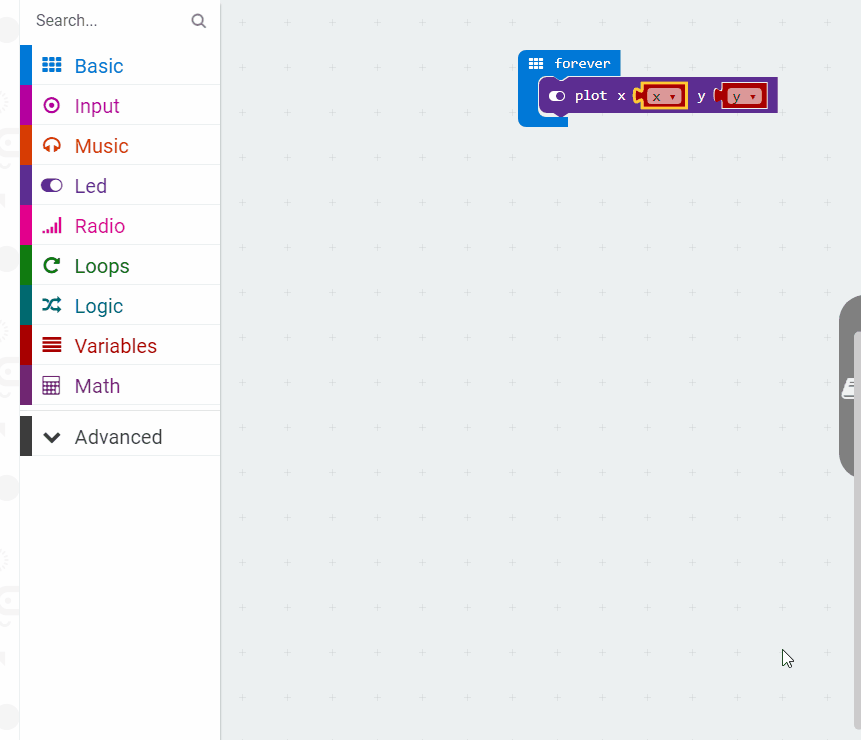 The list dialog of variables displayed above the layer of document · Issue #826 · microsoft/pxt ...