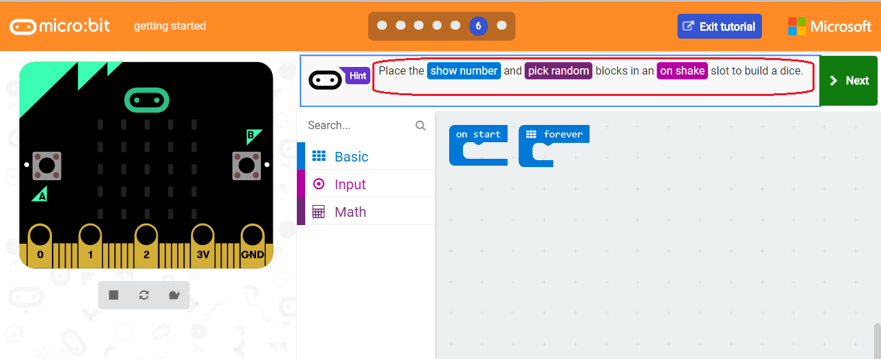 "Get Started" tutorial's 6th step is not complete · Issue #878 · microsoft/pxt-microbit · GitHub