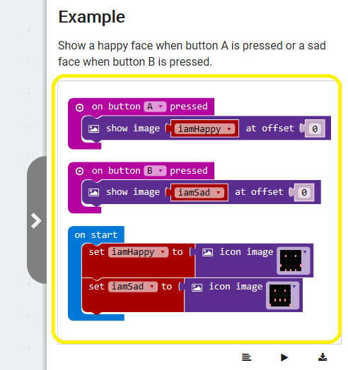 V1 sidedoc block snippets have overlapped blocks · Issue #882 · microsoft/pxt-microbit · GitHub