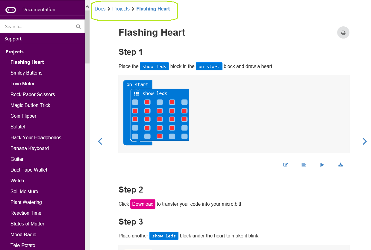 The guide link on the top of the page is not complete · Issue #1146 · microsoft/pxt-microbit ...
