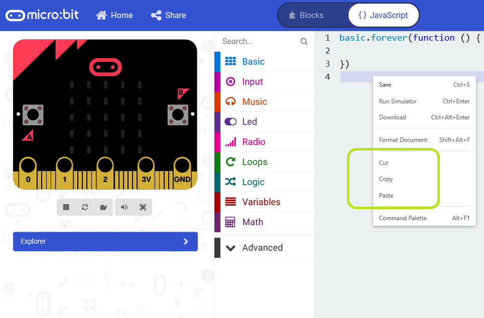 There is no paste function on JavaScript content pane except IE · Issue #1192 · microsoft/pxt ...